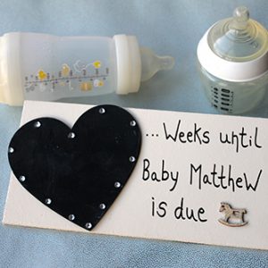 Due Date Countdown Baby arrival Countdown Sign – Big Plaque – MadeAt94
