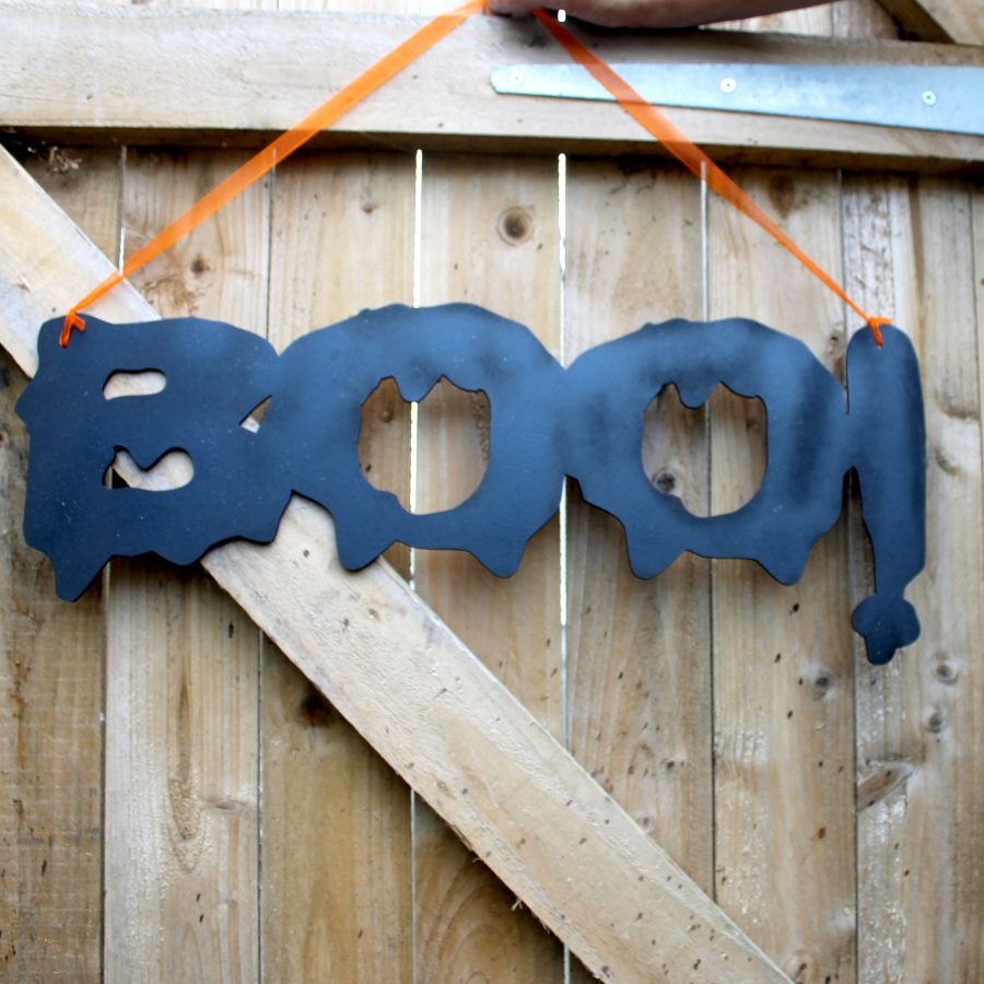 Large Hanging BOO Halloween Sign 55cm x 20cm – MadeAt94