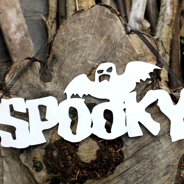 Large Hanging Spooky Sign 55cm x 20cm – MadeAt94