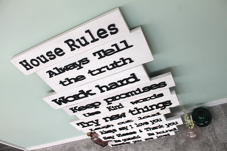 House Rules Wall Home Sign – MadeAt94