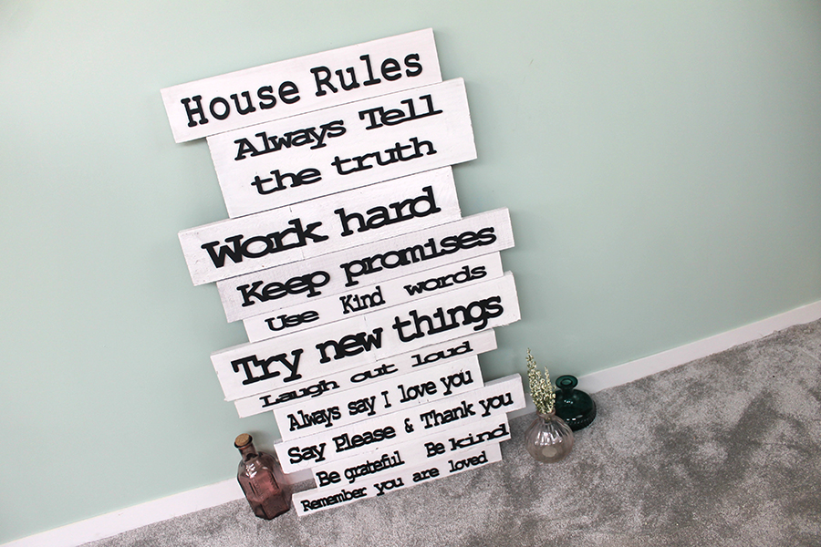 House Rules Wall Home Sign – MadeAt94